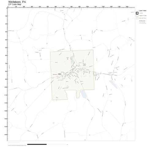 ZIP Code Wall Map of Wellsboro, PA ZIP Code Map Laminated: Amazon.com ...