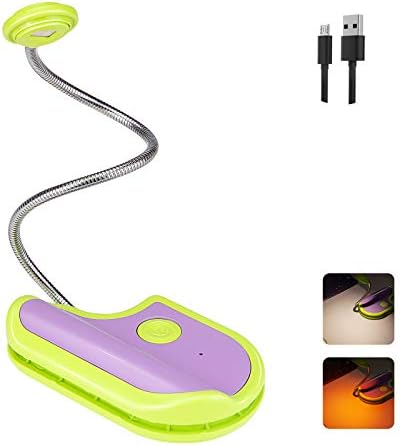 BIGMONAT Rechargeable Reading Light for Kids,Small Amber Book Reading ...