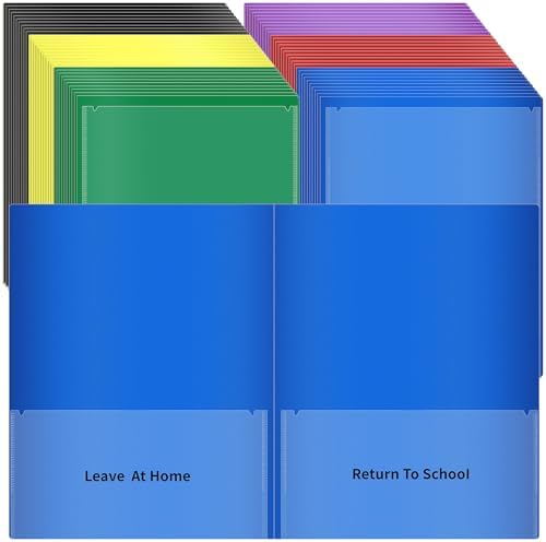 Amazon.com : 60 Pcs Parent Teacher Communication Folder with Clear ...