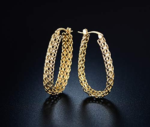 Amazon.com: Gold Filigree Earrings for Women | Barzel 18K Gold Plated ...