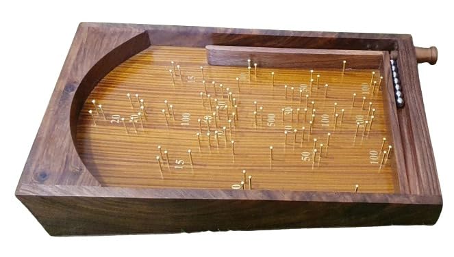 Buy Traditional Wooden Crafted Tabletop Pinball Game, Exclusive Kid's ...