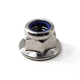 M12 Nylon Lock Nut 304 Stainless Steel Flange Nut Inserts Hex Lock Nuts (Pack of 10) : Amazon.in ...