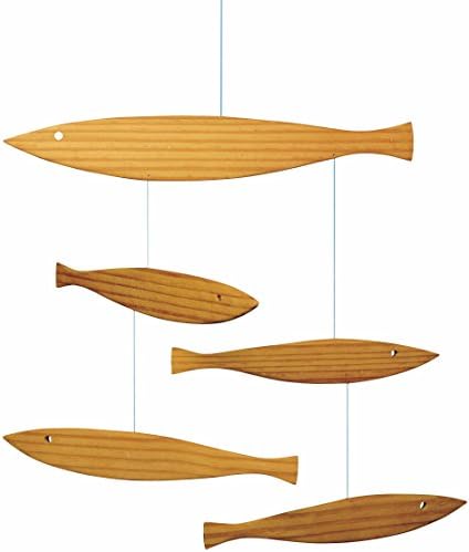 Amazon.com: Floating Fish Hanging Mobile - 16 Inches - Pine - Handmade ...