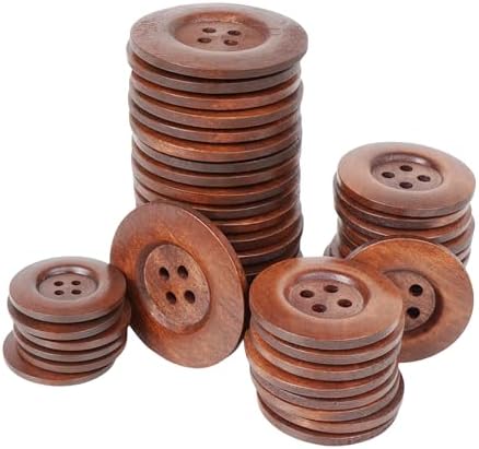 Amazon.com: 30 Pieces Large Size Wood Buttons 2.36 Inch Round Sewing ...