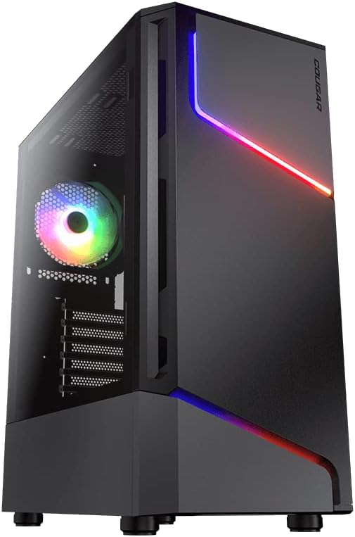 Amazon.com: Cougar MX360 RGB Mid Tower with Dual Blades of Lighting ...