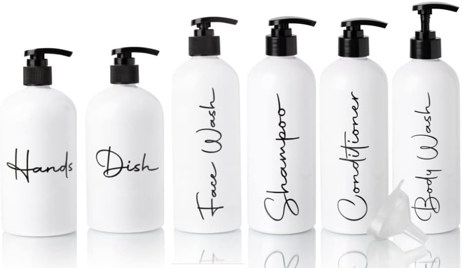 Amazon.com: Alora 16oz - Set of 5 - Empty Plastic Pump Bottle ...