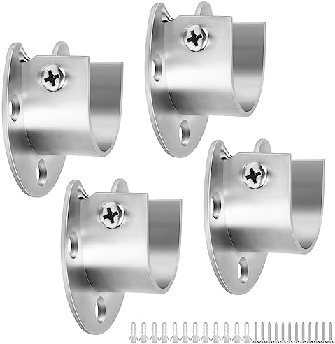 Amazon.com: Closet Rod Bracket Heavy Duty Closet Rod End Support ...