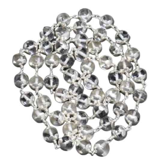 Galaxy Gems Sphatik Mala Certified Pure Clear Quartz Sphatik Necklace ...