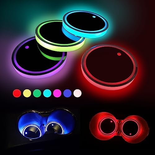 Amazon.com: 4pcs LED Car Cup Holders, Waterproof Cup Holder with 7 ...