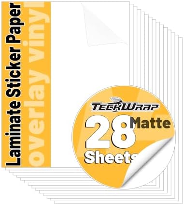 Amazon.com : TECKWRAP Self Adhesive Laminating Sheets Clear Sticker ...
