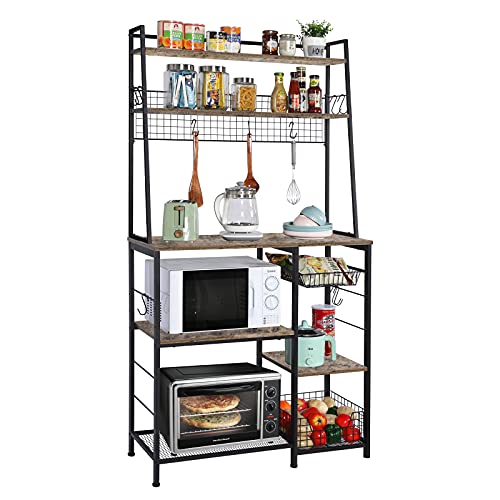 Amazon.com: Kitchen Baker’s Rack with Storage, 68inch Microwave Oven ...