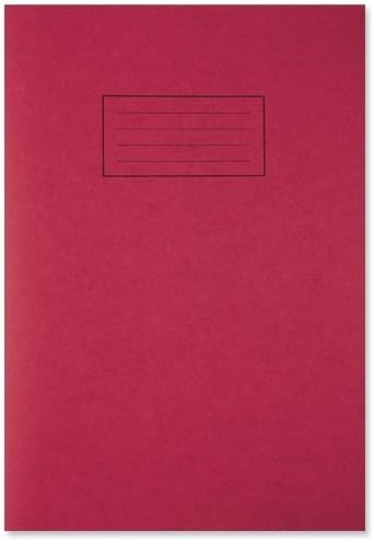 Pack of 1 Red Range Wholesale Exercise Books - Ruled & Margin Pages A4 ...