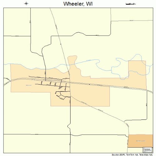 Large Street & Road Map of Wheeler, Wisconsin WI - Printed poster size ...