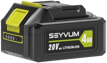 Amazon.com : SEYVUM 20V MAX Battery, 4.0Ah Lithium Ion Battery ...