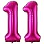 Amazon.com: Hot Pink 17 Balloon Numbers,40 Inch 17th or 71st Birthday ...