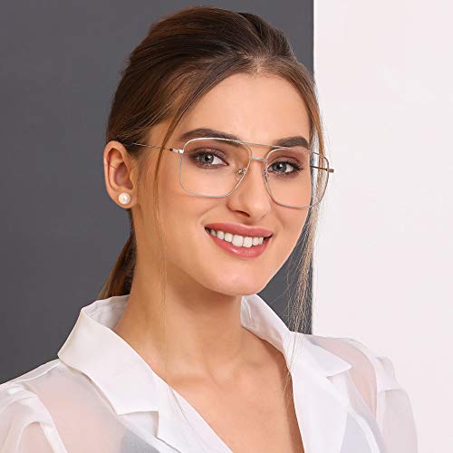 VINCENT CHASE EYEWEAR Zero Power Cut & Antiglare Computer Eyeglasses | Rectangular For Men ...