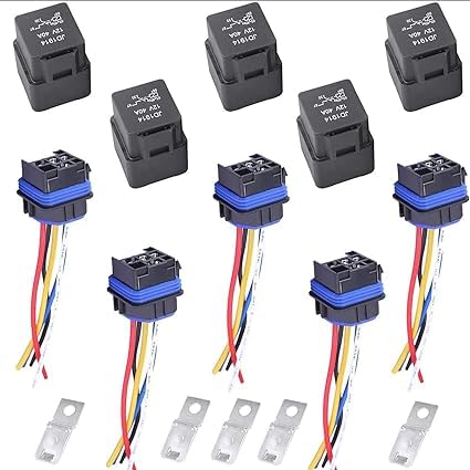 Amazon.com: Waterproof Relay 5 Pack | Heavy Duty 12V Wiring Harness ...