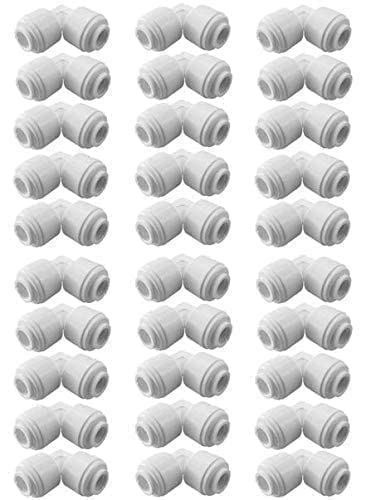 Aqua Fresh TECH Generic Ro Pipe Connectors Push 1/4 Elbow Connector for ...