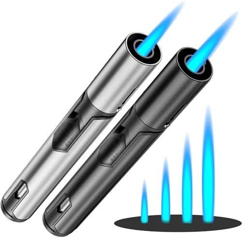 2PCS Encendedor de Butano, 6-inch Encendedores Recargables de Butano ...