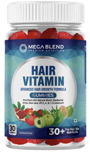 MegaBlend Hair Vitamin Gummy | 60 Count | Advanced Hair Growth Formula ...