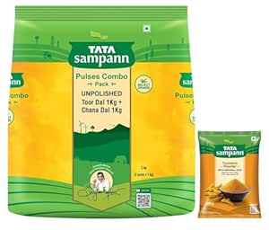 Tata Sampann Pulses Combo Pack, Unpolished Toor Dal (Arhar Dal ...