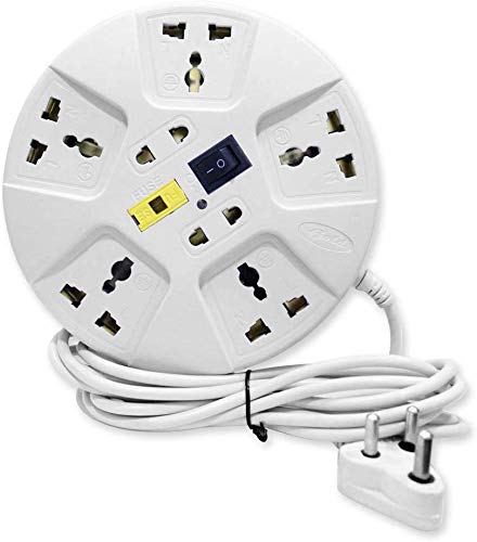 Electronics Shop 6 Amp Multi Plug Point Extension Cord (White) : Amazon ...