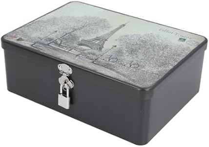 Metal Container With Lock JOWEL Metal Storage Box With Lock 10" Red