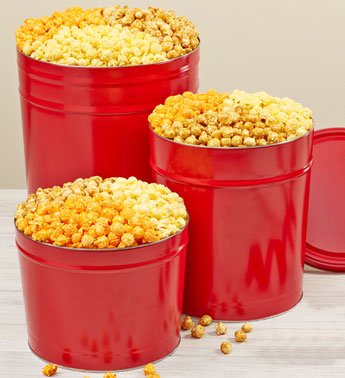 Amazon.com: Simply Red Popcorn Tins - 6-1/2 Gallon 4-Flavor