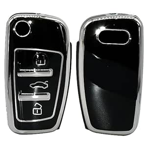 KMH TPU Silver Car Key Cover Compatible with Audi A1 A3 A6 Q2 Q3 Q7 TT ...