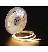 USB 5V LED Strip Lights Warm White 5ft, 480 LEDs COB Strip Light 3000K ...