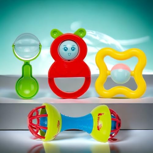Toys Treasure Dumble Rattle and Teether Toys Set of 4 for Toddlers ...
