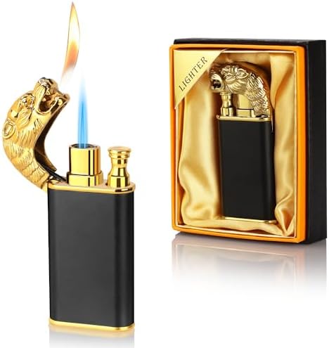 Amazon.com: Magic Dual Flame Dragon Lighter, Butane Refillable Torch ...