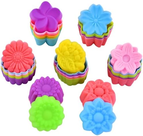 Amazon.com: Mirenlife Reusable and Non-stick Mini Silicone Baking Cups ...
