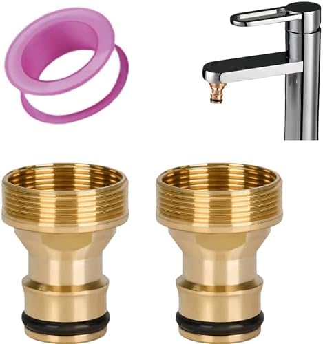 2Pcs Kitchen Universal Faucet Connectors, 22mm and 24mm Kitchen Mixer ...