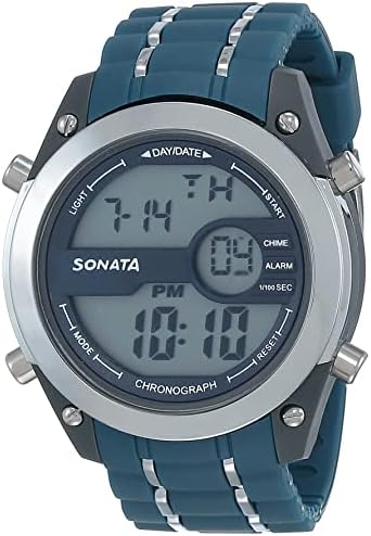 Buy SF Hexa Metal Digital Digital Black Dial Stainless Steel Strap ...