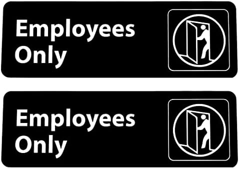 Amazon.com : "Employee Only" Informative Acrylic Plastic Sign with ...