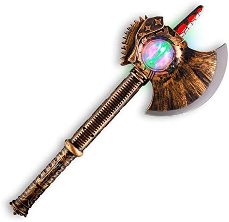 Amazon.com: Light Up Medieval Axe Toy with Spinning LED Lights & Sound ...