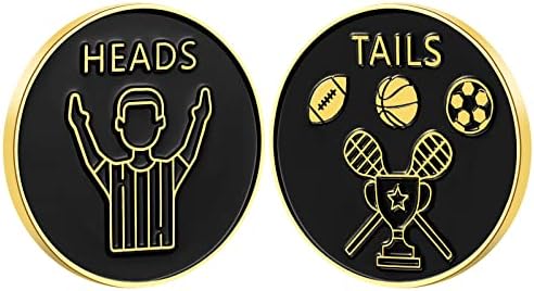 Jexine 2 Pieces Referee Flip Coin Portable Anti Rust Hard Alloy Referee ...