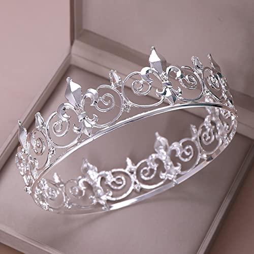 Snapklik.com : King Crown For Men, Full Round Gold Crown, Metal Royal ...