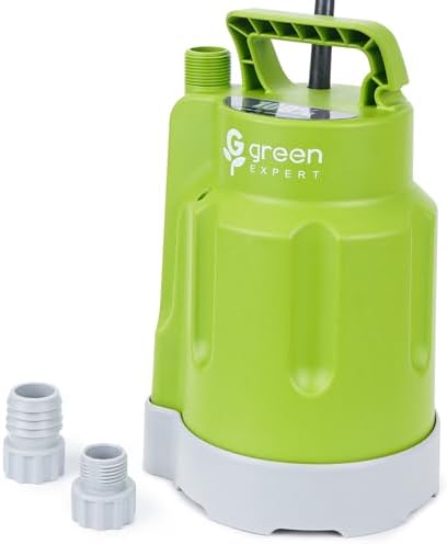 Green Expert 1/4HP Submersible Utility Pump 1800GPH High Flow Brine ...