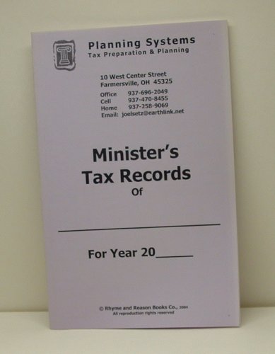 Minister's Tax Records (Planning Systems Tax Preparation Aides ...