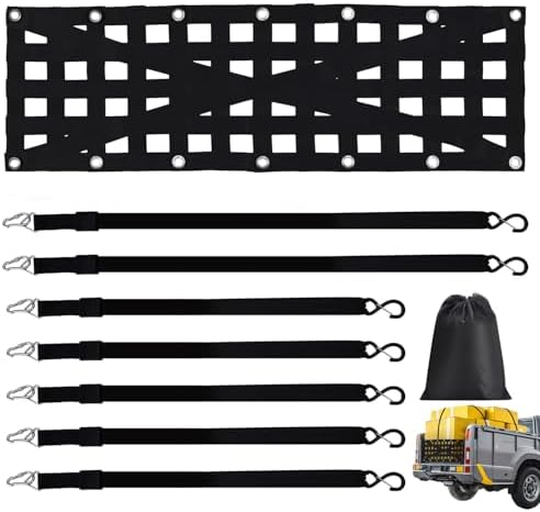 Amazon.com: Heavy Duty Tailgate Net for Truck Bed, 54"x17.7" Cargo Net ...