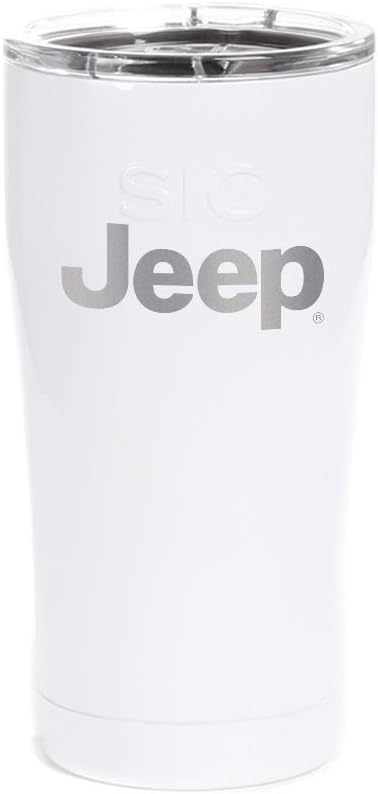 Amazon.com | Jeep Iconic Logo Tumbler - White, 20 oz: Tumblers & Water ...