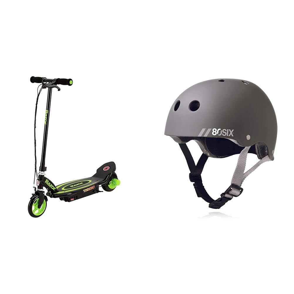 Amazon.com: Razor Power Core E90 Electric Scooter - Green & 80Six Dual ...