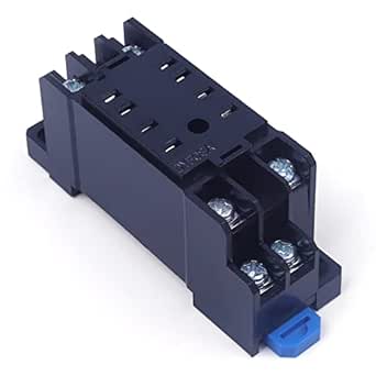 Amazon.co.jp: DYF08Aリレーソケットベース リレー用ソケット(8ピン) リレーベース ソケットベース 交換部品 ホルダー 8端子 DINレール DYF08A-PYF08A ...