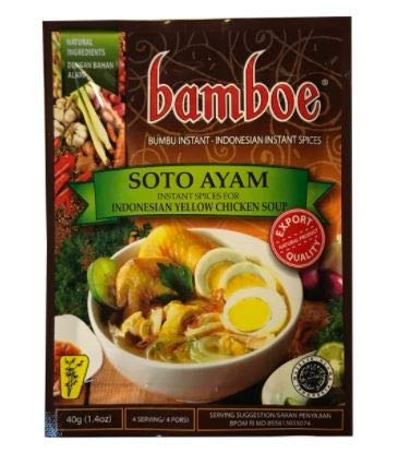 Bamboe Soto Ayam Gelbe Hühnersuppe Gewürze, 40 g, Bumu Soto Ayam für ...