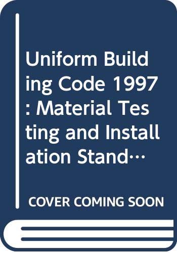 Amazon.in: Buy Uniform Building Code 1997: Material Testing and ...