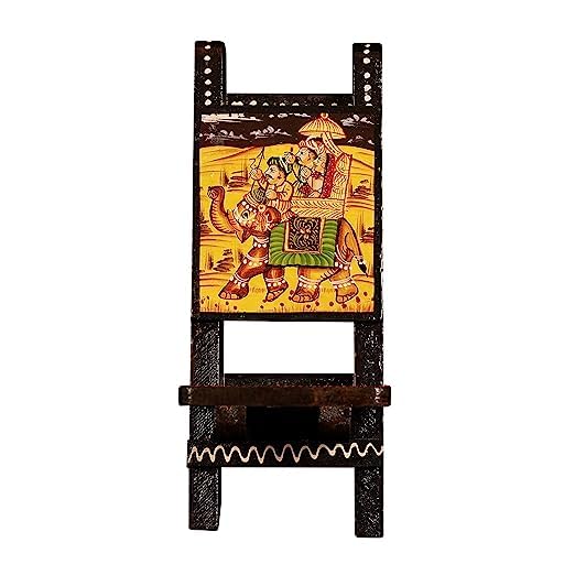 RAJASTHANI HAAT AND CRAFT Handcrafted Wooden Folding Chair with Mobile ...