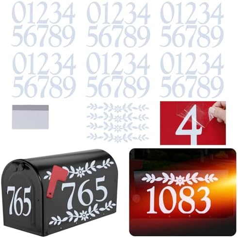 Amazon.com: 60 Pcs 3 Inch Reflective Mailbox Numbers, Self Adhesive ...