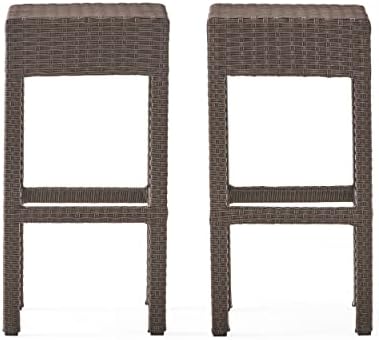 Amazon.com: 24 inch Counter Height Rattan Wicker Bar Stools Set of 4 ...